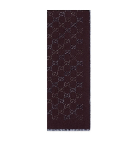 GUCCI GG wool jacquard scarf